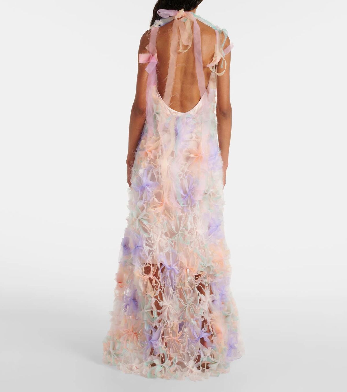 Susan Fang Air-Whirl floral-appliqué maxi dress Susan Fang