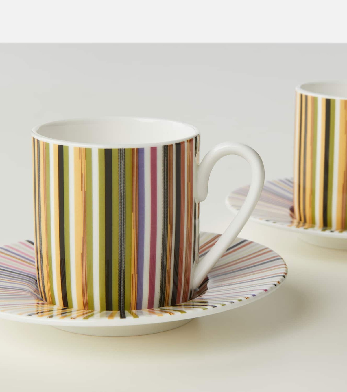 Missoni Stripes Jenkins set of 2 espresso cups and saucers Missoni