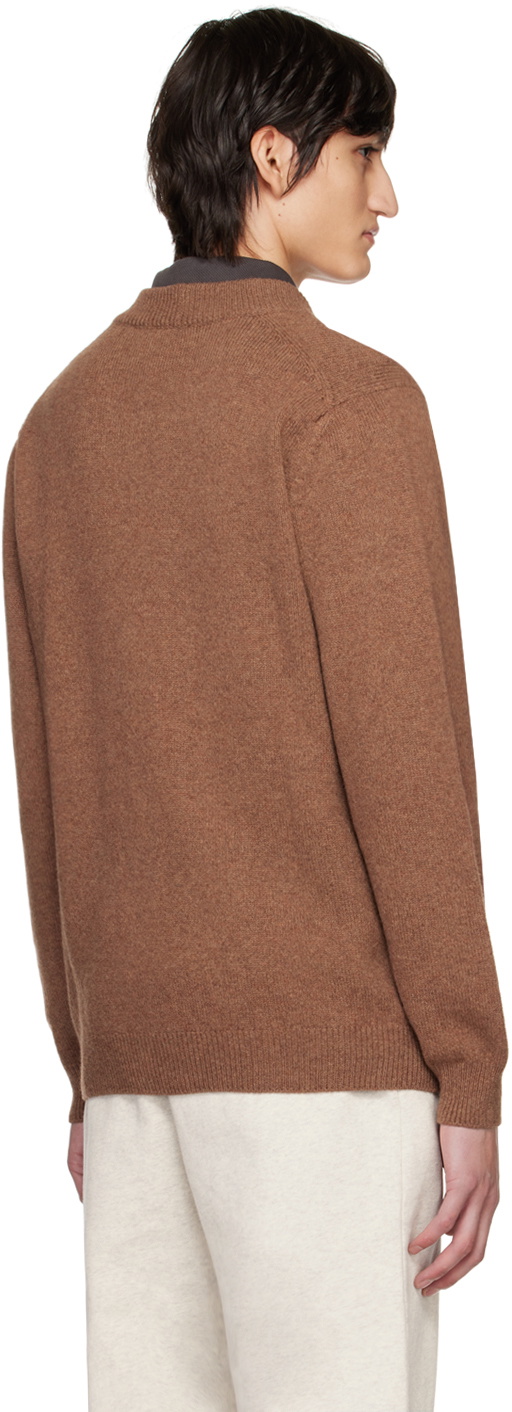 Sunspel Brown Button Cardigan Sunspel