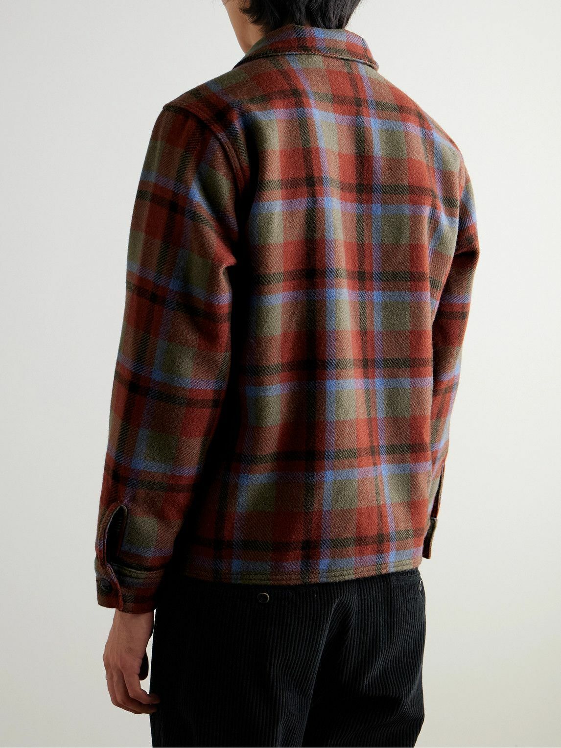 RRL - Ace Cruiser Checked Wool-Flannel Overshirt - Red RRL