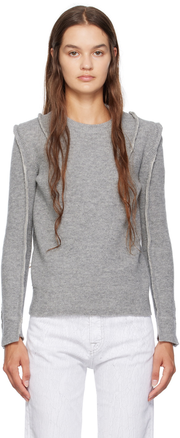 R13 Gray Flat Sleeve Sweater R13