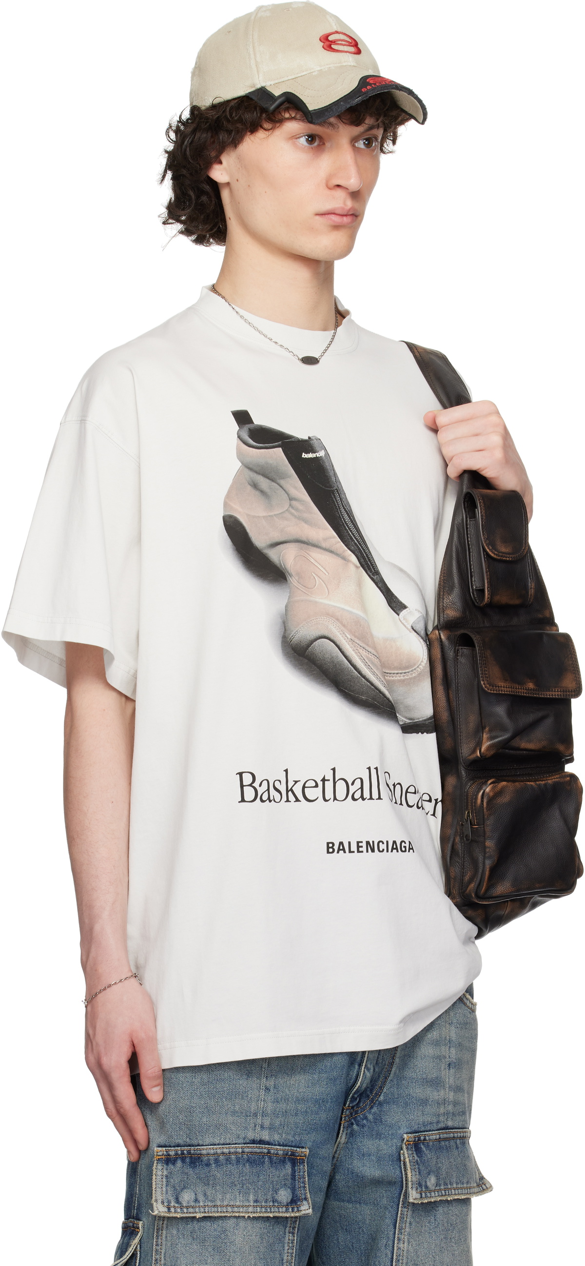 Balenciaga Off-White 'Basketball Sneaker' Oversized T-shirt Balenciaga