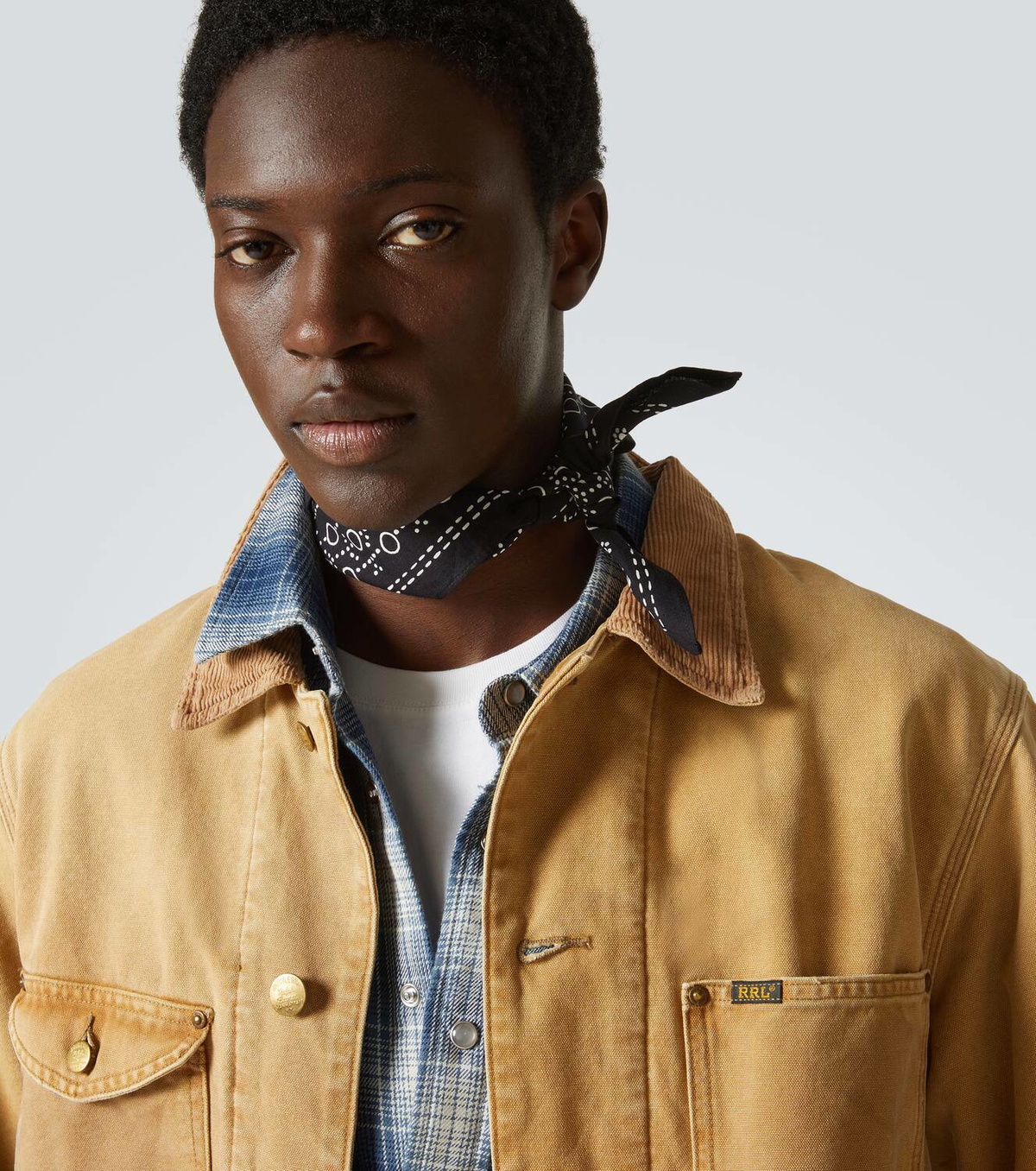 RRL Set of 3 printed cotton bandanas RRL