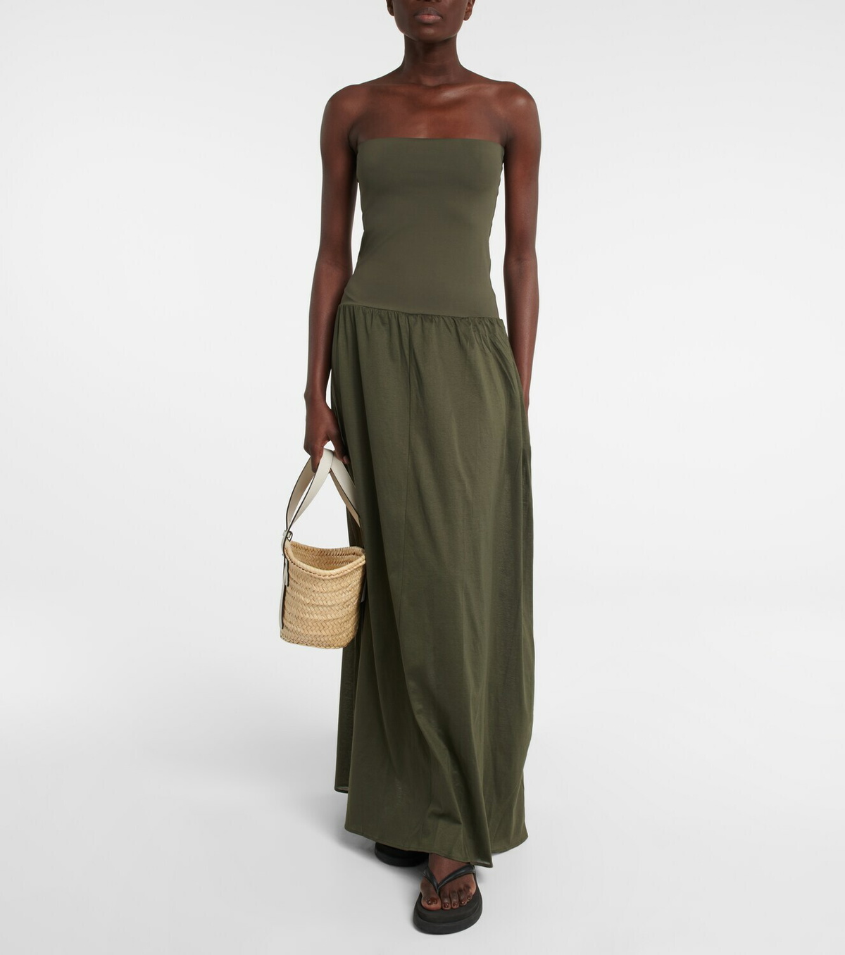 Eres - Ankara bandeau cotton maxi dress ERES