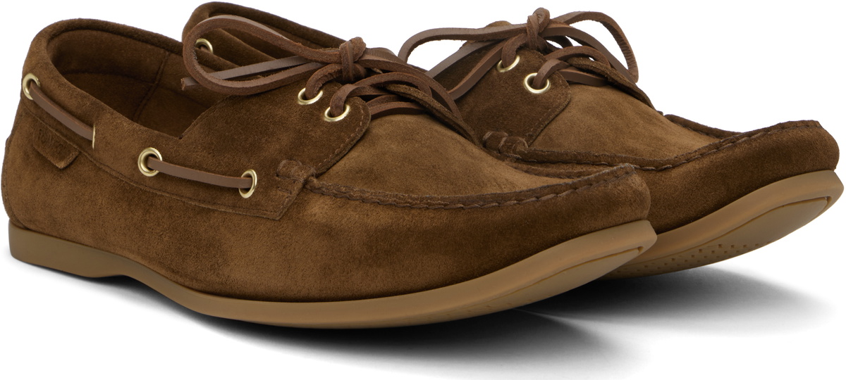 TOM FORD Brown Suede Robin Boat Shoes TOM FORD