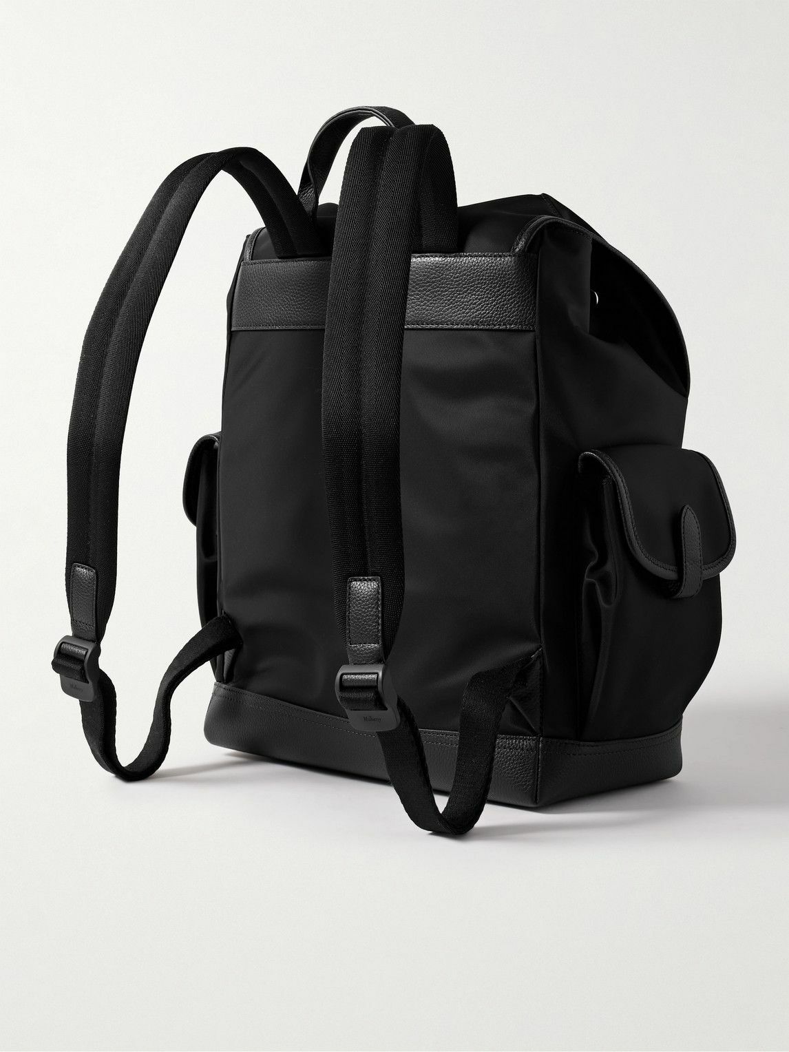 Mulberry - Heritage Full Grain Leather-Trimmed Recycled-Nylon Backpack ...