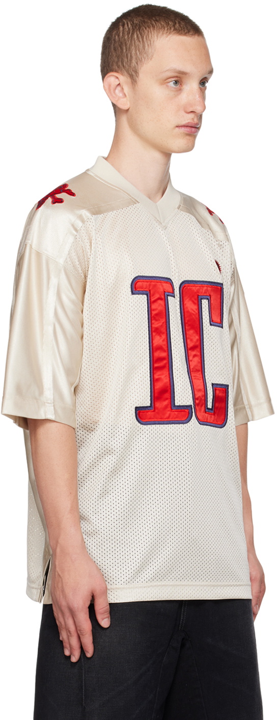 ICECREAM Beige Football T-Shirt ICECREAM
