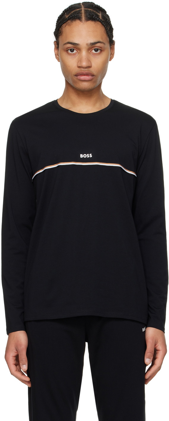 BOSS Black Signature Stripe Pyjama Shirt BOSS