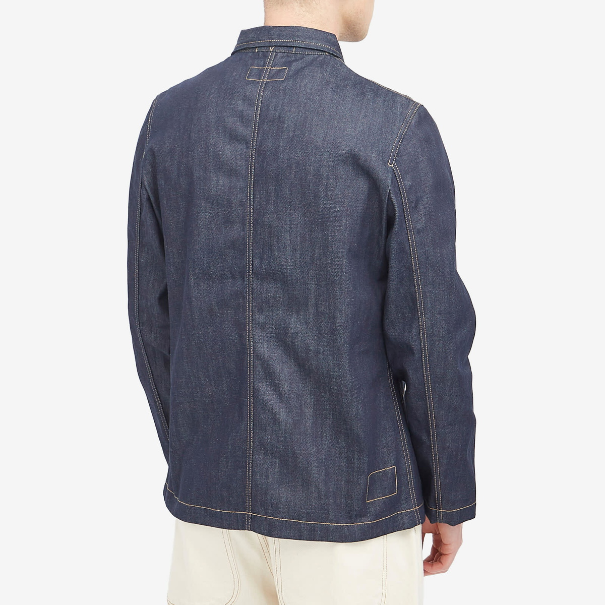 Universal Works Men's Denim Bakers Jacket in Indigo Universal Works