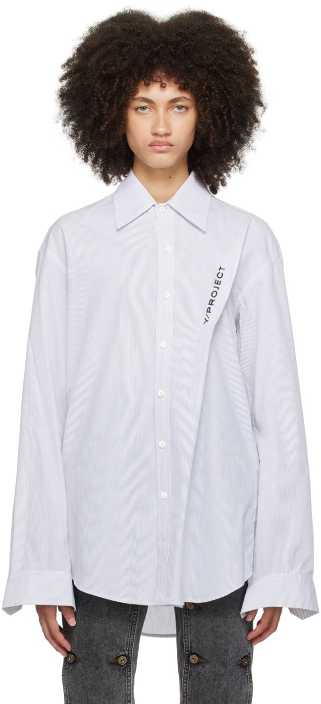 Y/Project Gray Pinched Shirt Y/Project