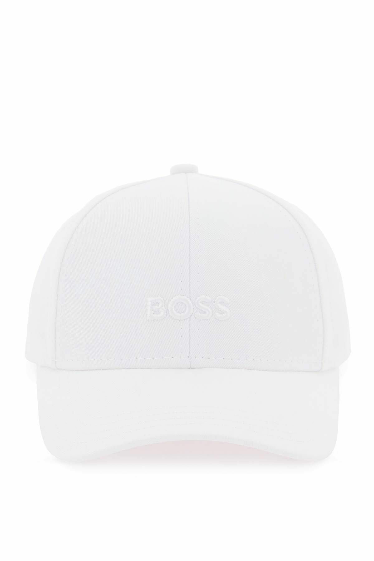BOSS baseball cap with embroidered logo White BOSS