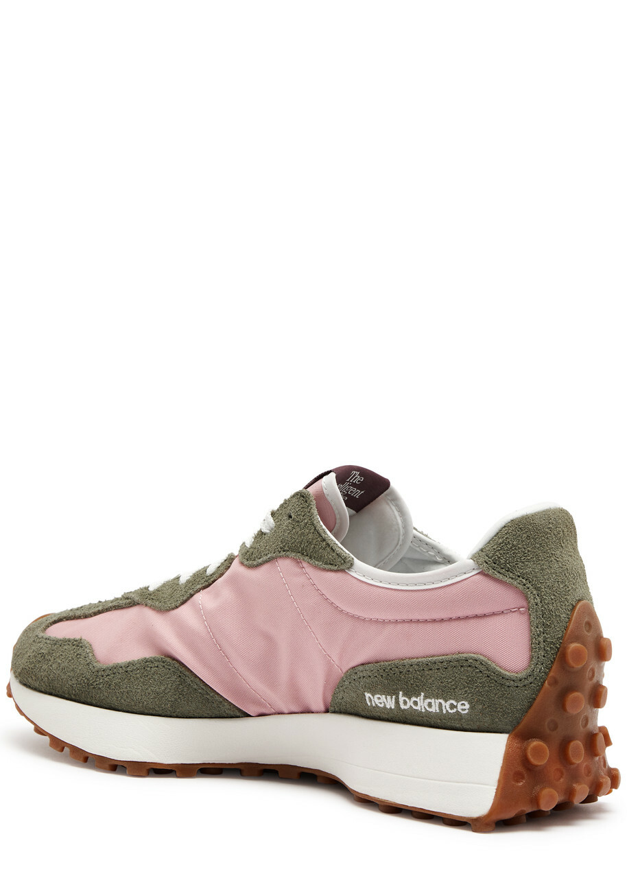 New Balance 327 Panelled Canvas Sneakers Green New Balance