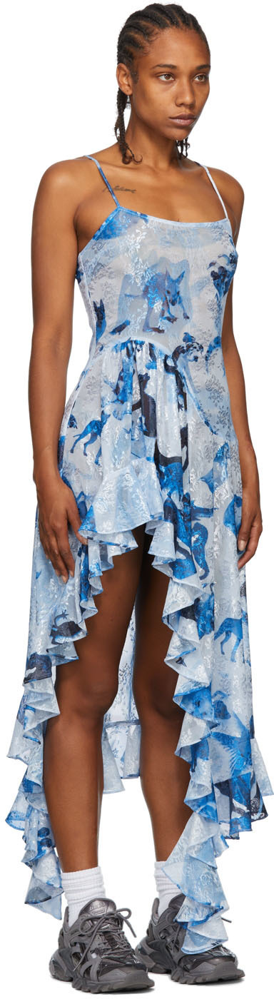 Collina Strada Blue Deadstock Florist Minidress Collina Strada