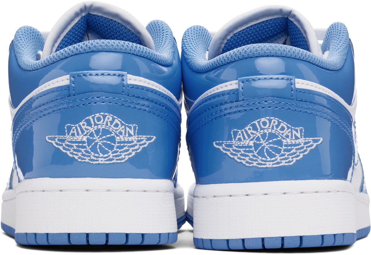 Nike Jordan Big Kids Blue & White Air Jordan 1 Low SE Sneakers Nike ...