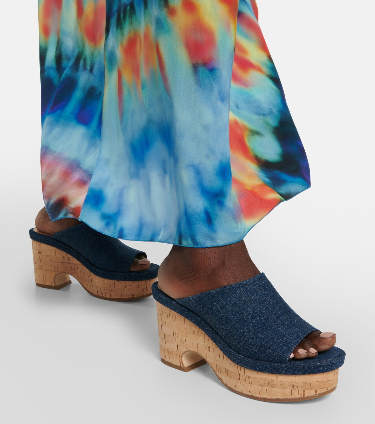 Chloé Oli denim platform mules Chloe