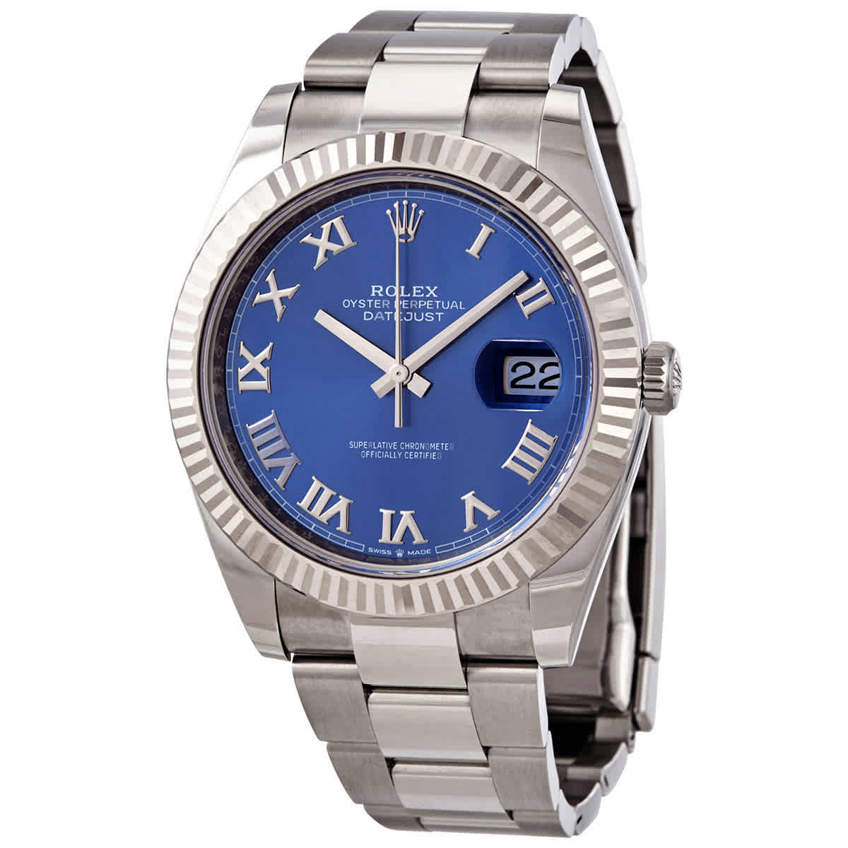 Rolex Oyster Perpetual Datejust Automatic Blue Dial Mens Watch ...