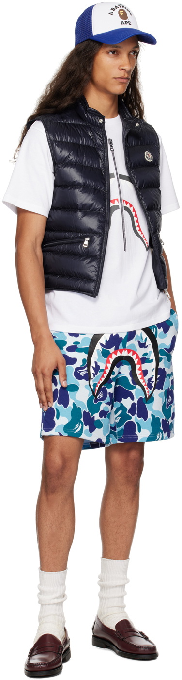BAPE Blue ABC Camo Shark Shorts A Bathing Ape