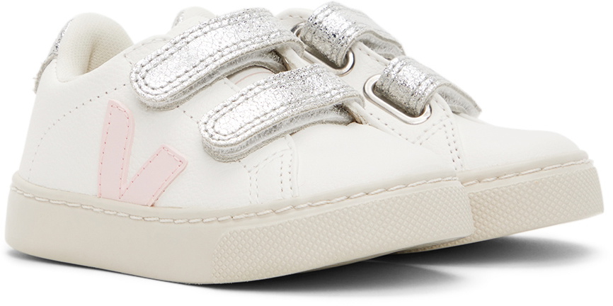 VEJA Baby White & Silver Esplar Sneakers VEJA