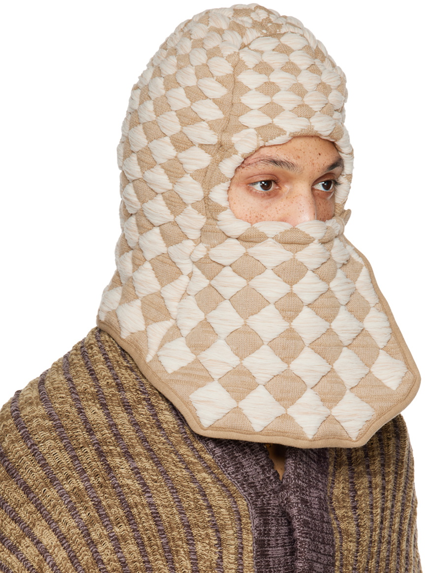 Isa Boulder SSENSE Exclusive Off-White Quilting Helmet Hat Isa Boulder