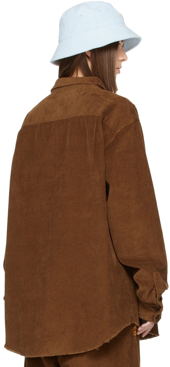 drew house SSENSE Exclusive Brown Painted Mascot Shirt drew house