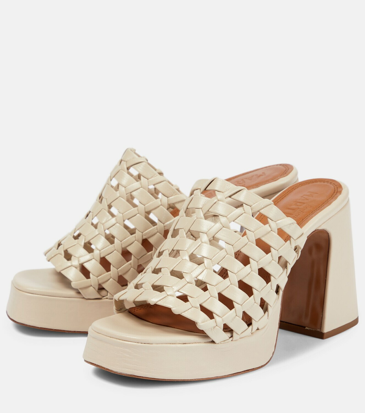 Souliers Martinez Alba leather platform mules Souliers Martinez
