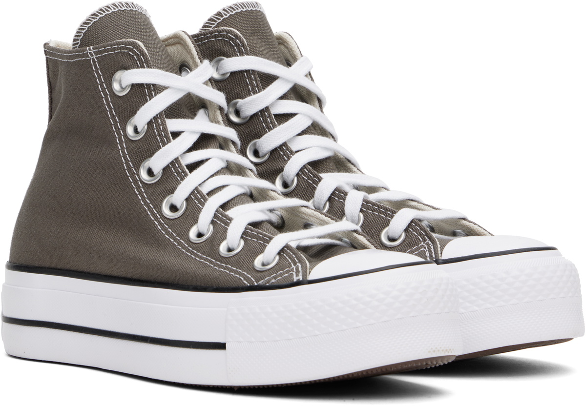 Converse Gray Chuck Taylor All Star Lift Platform High Top Sneakers ...