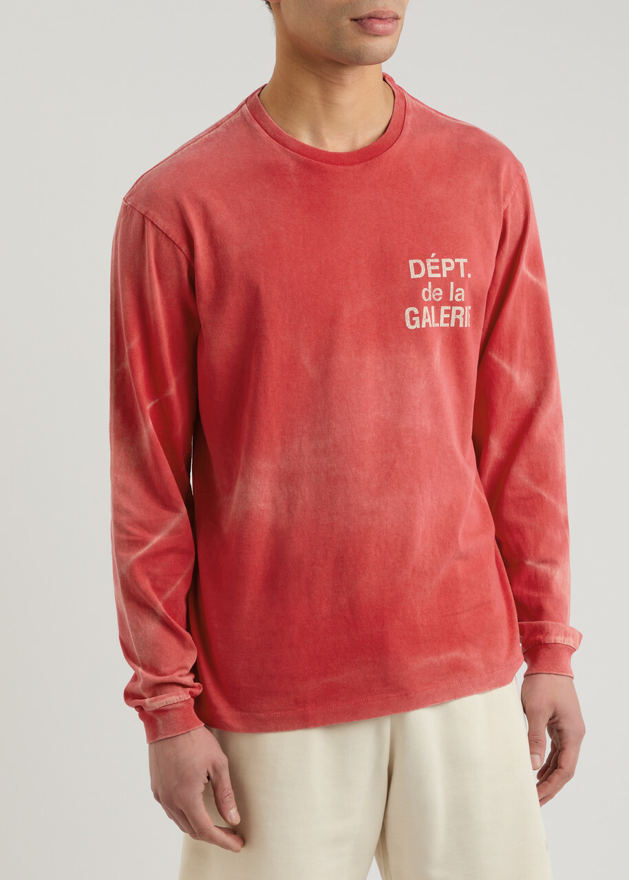 Gallery Dept. Logo-print Faded Cotton top Red Gallery Dept.