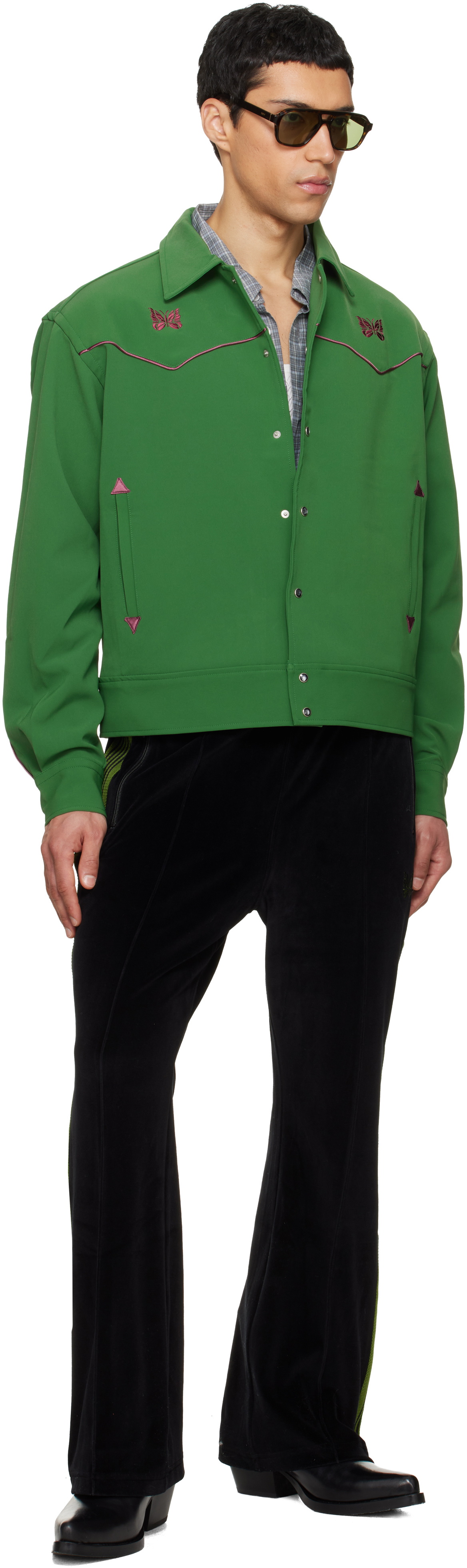 NEEDLES Green Piping Cowboy Jacket Needles