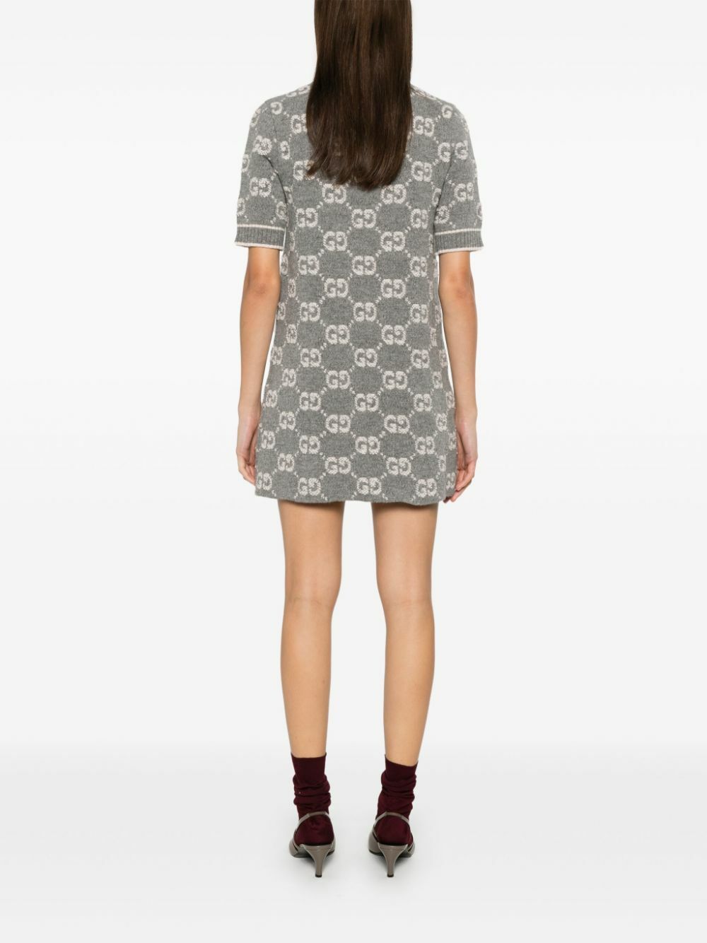 GUCCI - Gg Wool Mini Dress Gucci