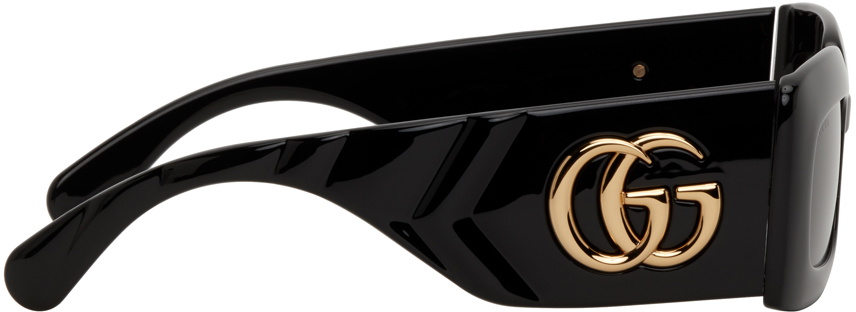 Gucci Black Thick Rectangular Injection Sunglasses Gucci