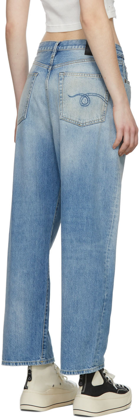 R13 Blue Fold Over Jeans R13