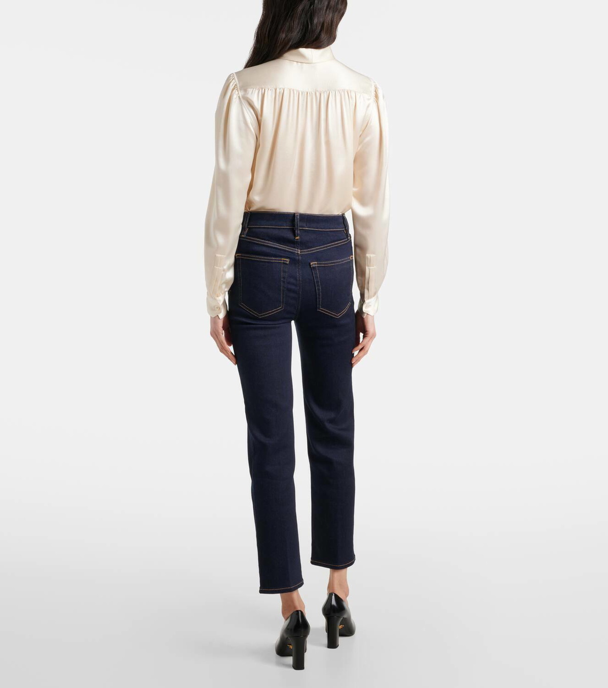 Frame Le Sleek high-rise straight jeans Frame Denim