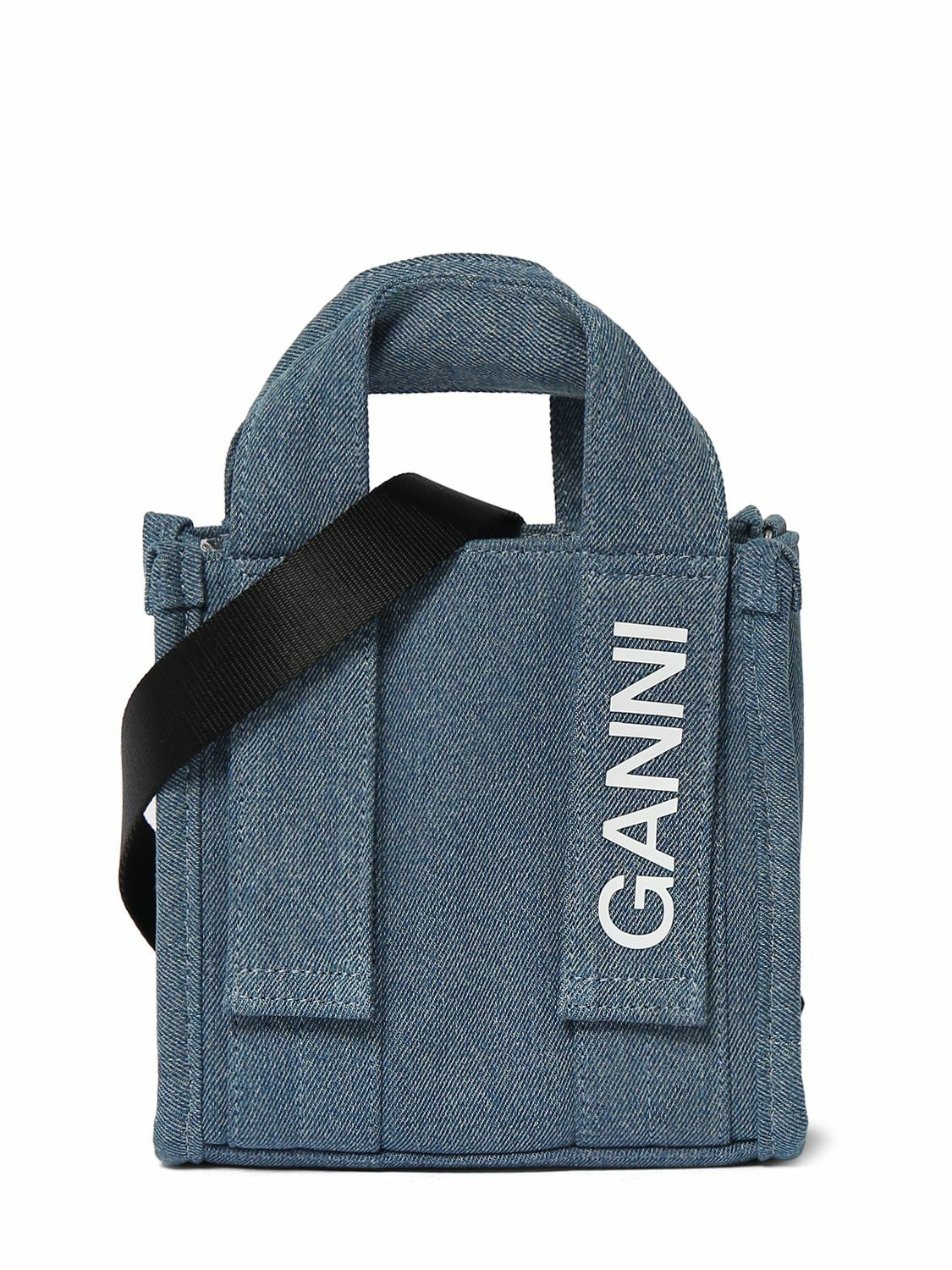 GANNI - Mini Recycled Poly Denim Tote Bag GANNI