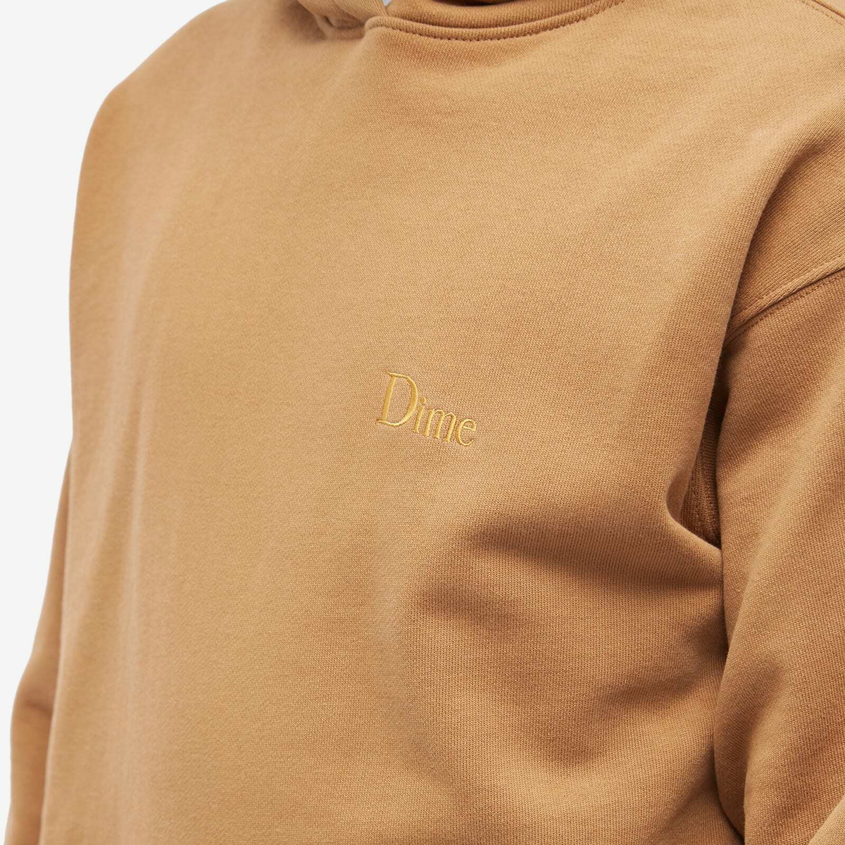 Dime Men's Classic Small Logo Hoodie in Cappuccino Dime
