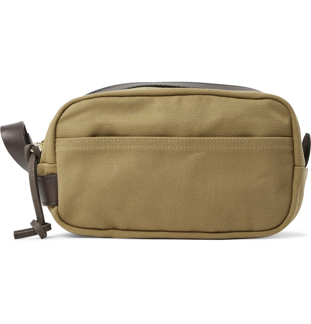 Filson - Leather-Trimmed Cotton-Canvas Wash Bag - Brown Filson