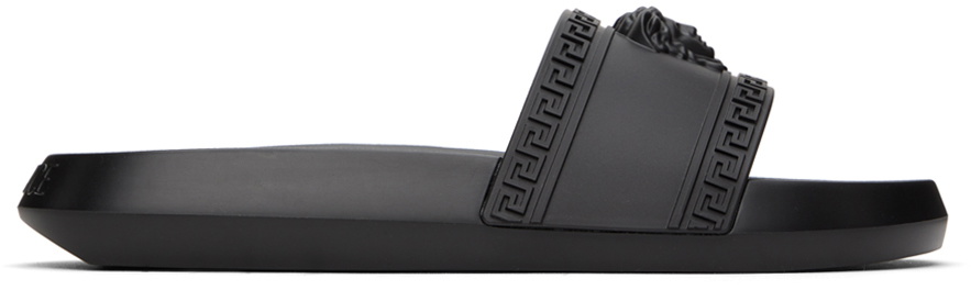 Versace Black Palazzo Slides Versace