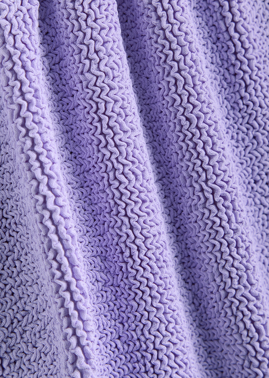 Hunza G Pamela Seersucker Swimsuit - Lilac - One Size Hunza G