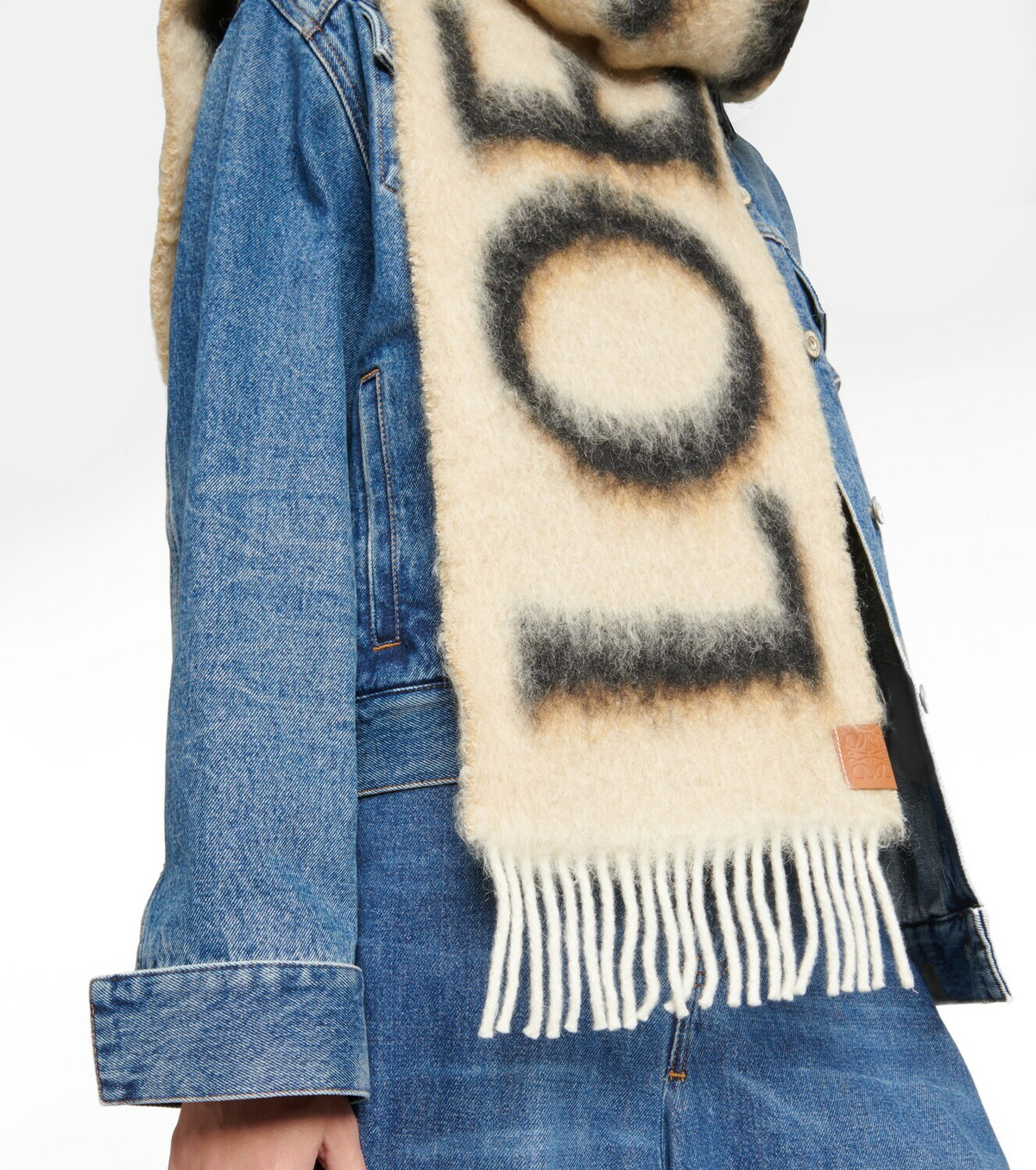 Loewe - Logo jacquard wool-blend scarf Loewe