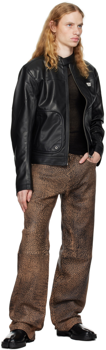 MISBHV Black Astro Faux-Leather Jacket MISBHV