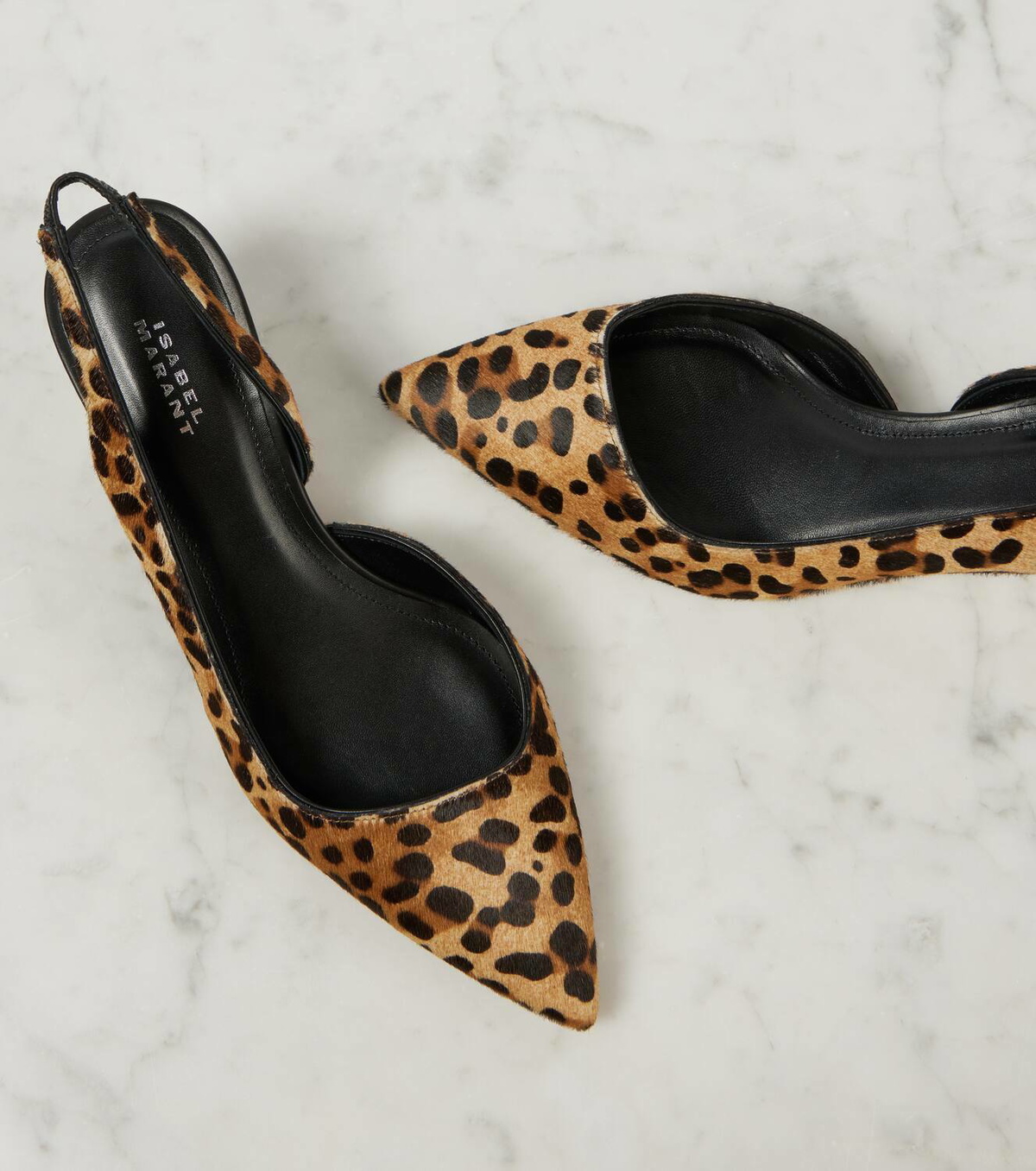Isabel Marant Piery leopard-print calf hair slingback pumps Isabel Marant