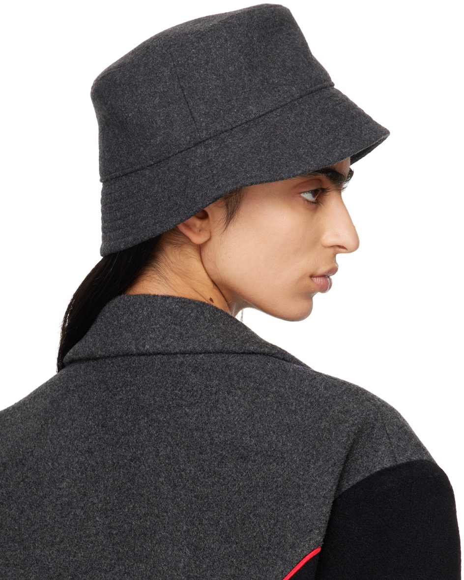 Ruslan Baginskiy Gray Monogram Embellished Bucket Hat Ruslan Baginskiy