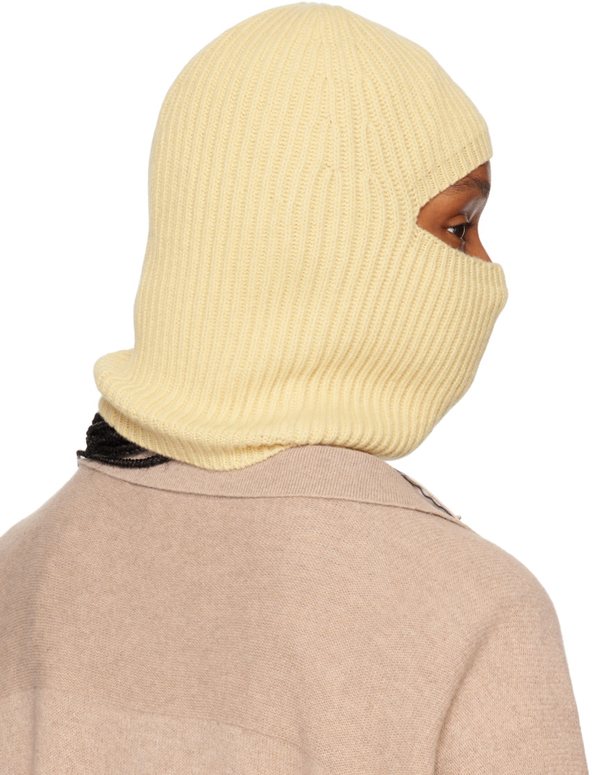 Stella McCartney Yellow Ribbed Balaclava Stella McCartney