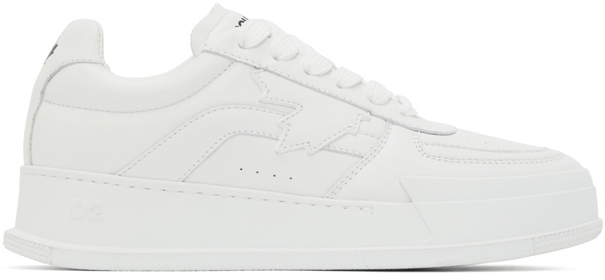 Dsquared2 White Leather Sneakers Dsquared2