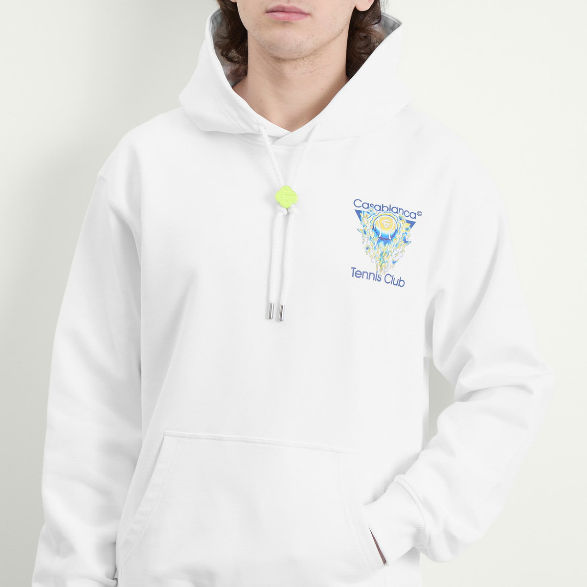 Casablanca Men's Tennis Club Icon Hoodie in White Casablanca