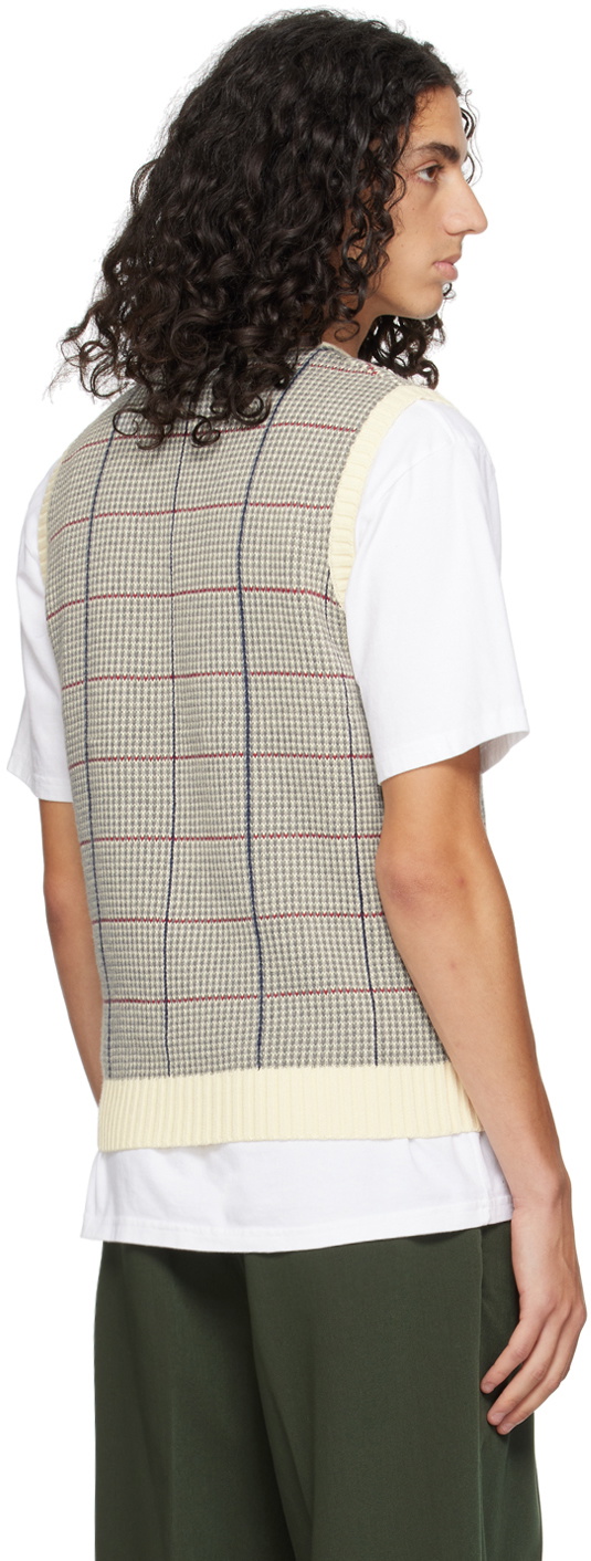 BEAMS PLUS Gray Check Vest Beams Plus