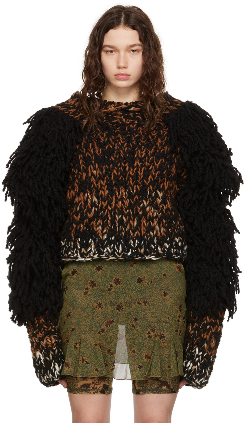KNWLS Orange & Black Yeti Sweater KNWLS