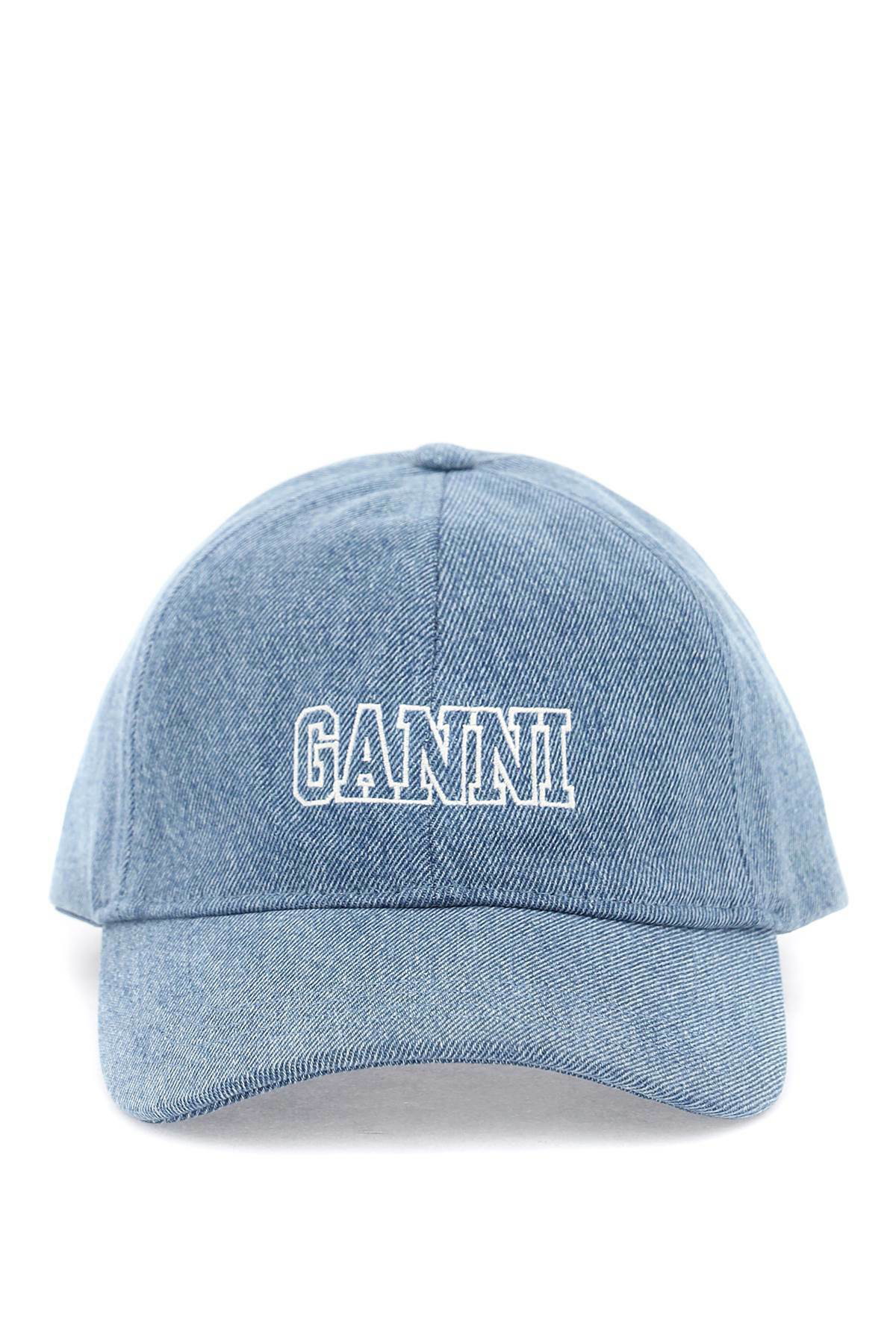 GANNI baseball cap with logo embroidery White GANNI