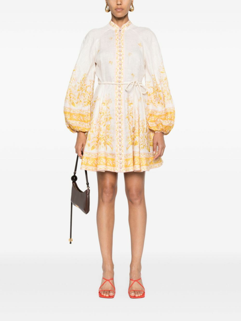 ZIMMERMANN White Golden Mini Dress Zimmermann