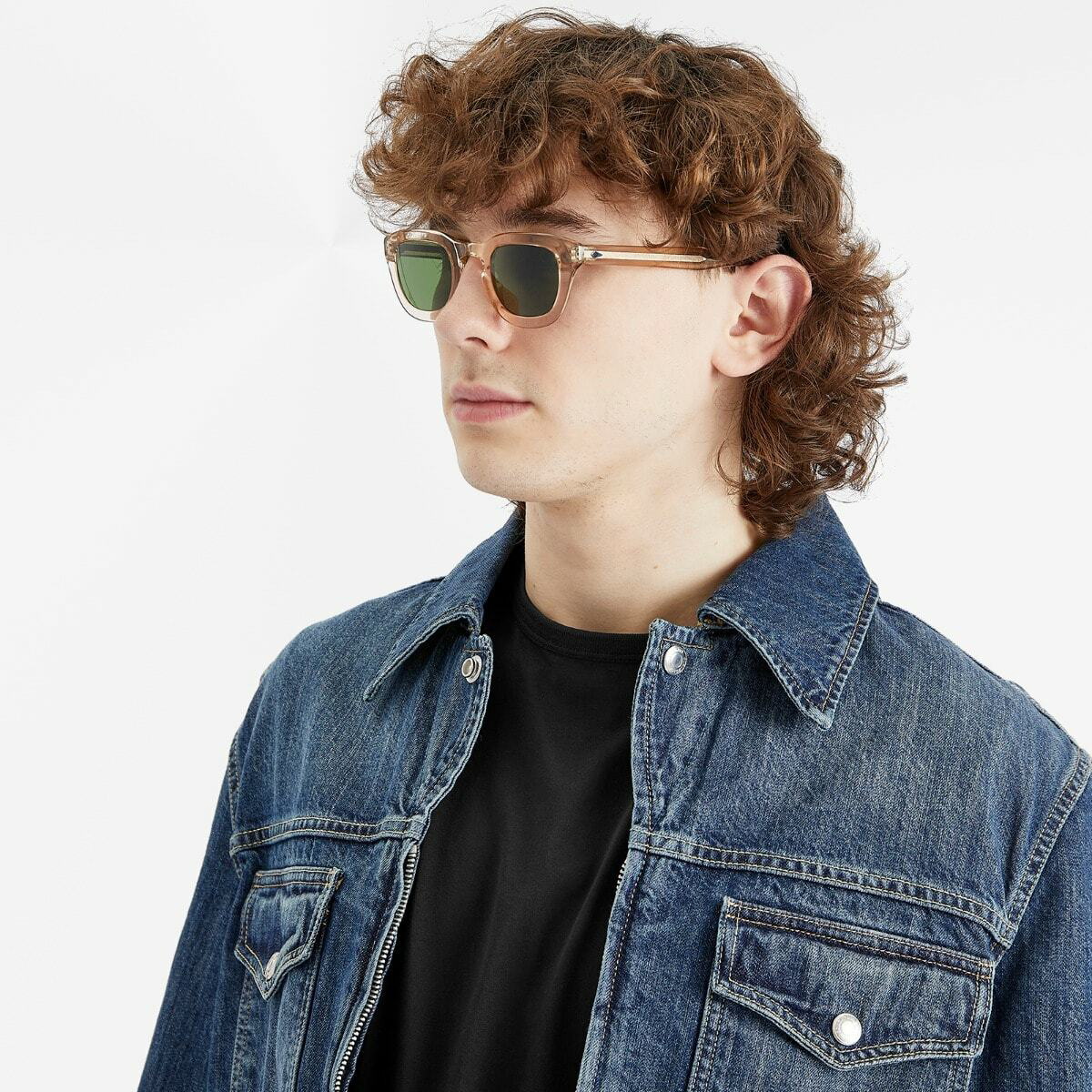 Moscot Men's Telena Sunglasses in Cinnamon/Flesh Moscot