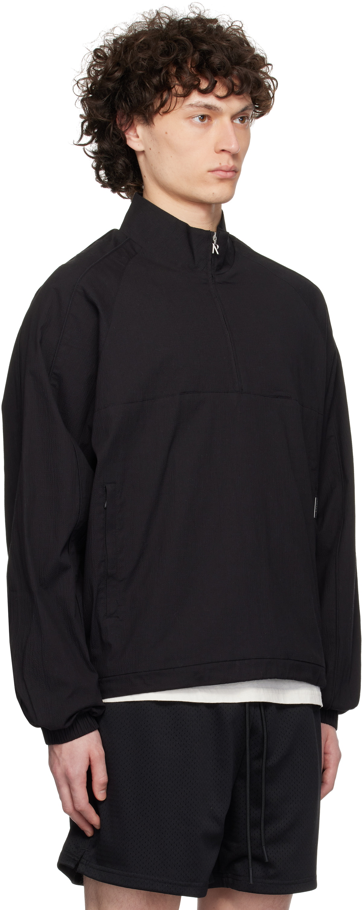 Represent Black Quarter Zip Jacket Represent